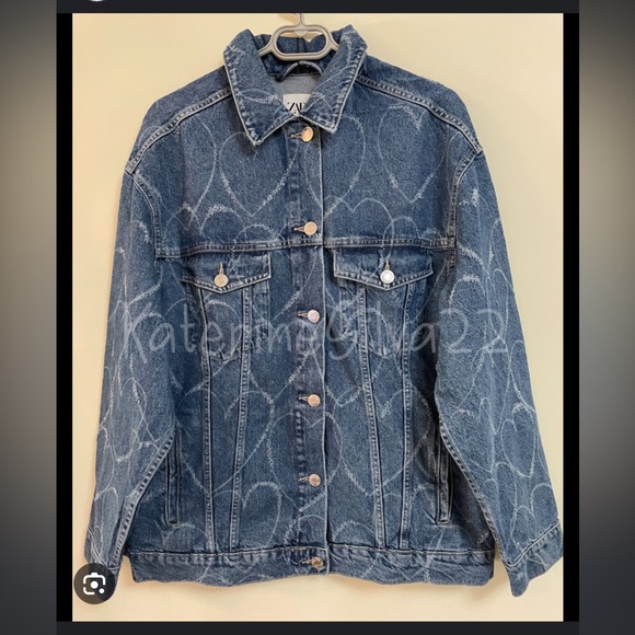 Zara | Jackets & Coats | Zara Trf Heart Denim Jacket | Poshmark